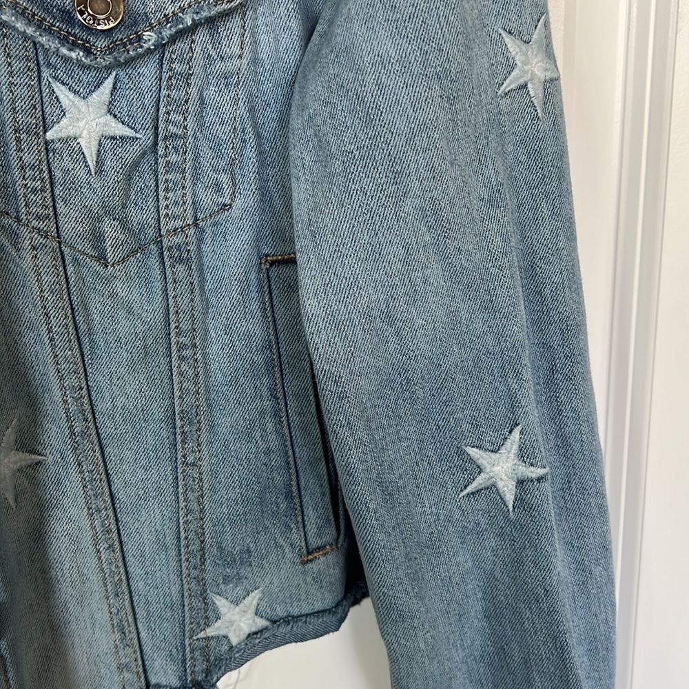Pistola Denim Embroidered Star Jacket. - Gem